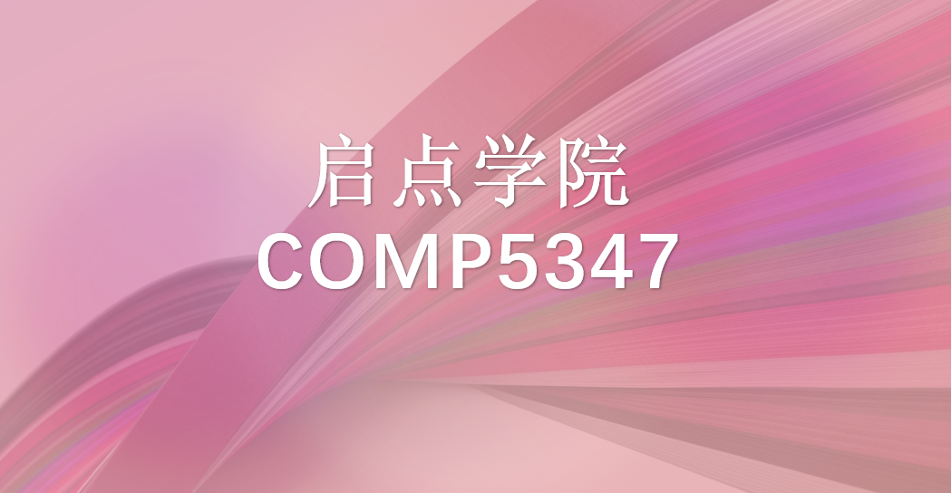 启点COMP5347 全程班